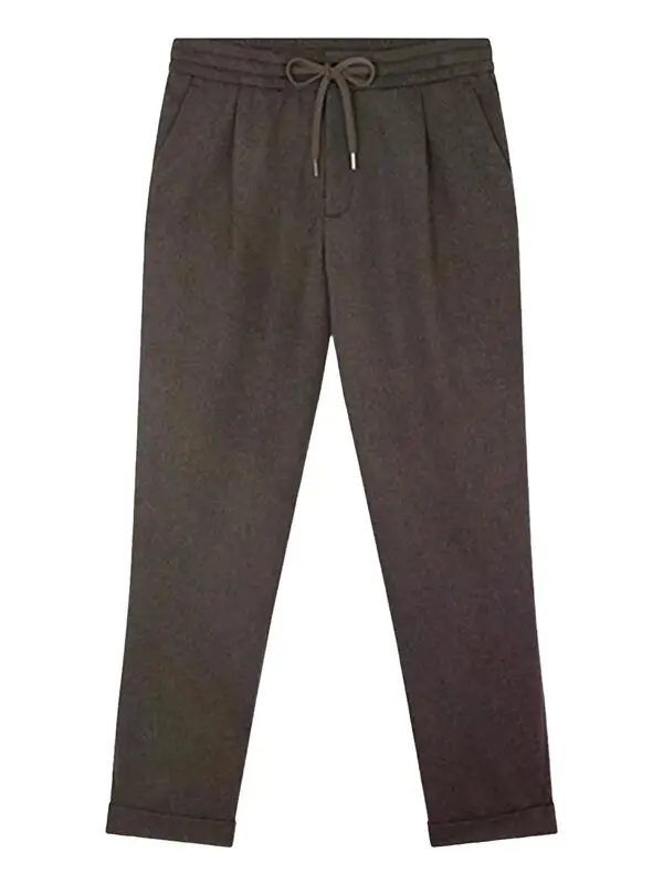 Paul & Shark Pleated Drawstring Trousers - Brown