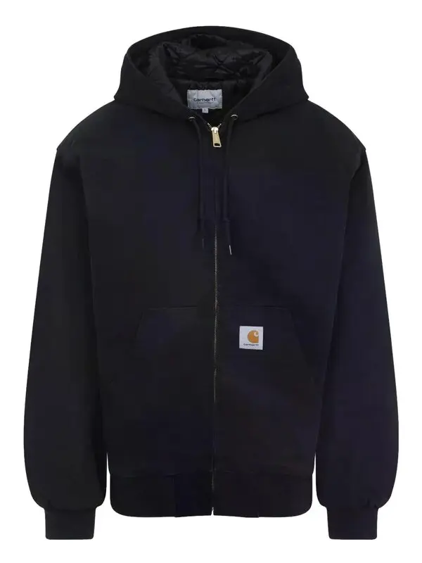 Carhartt Work In Progress Hooded Cotton Jacket - Black