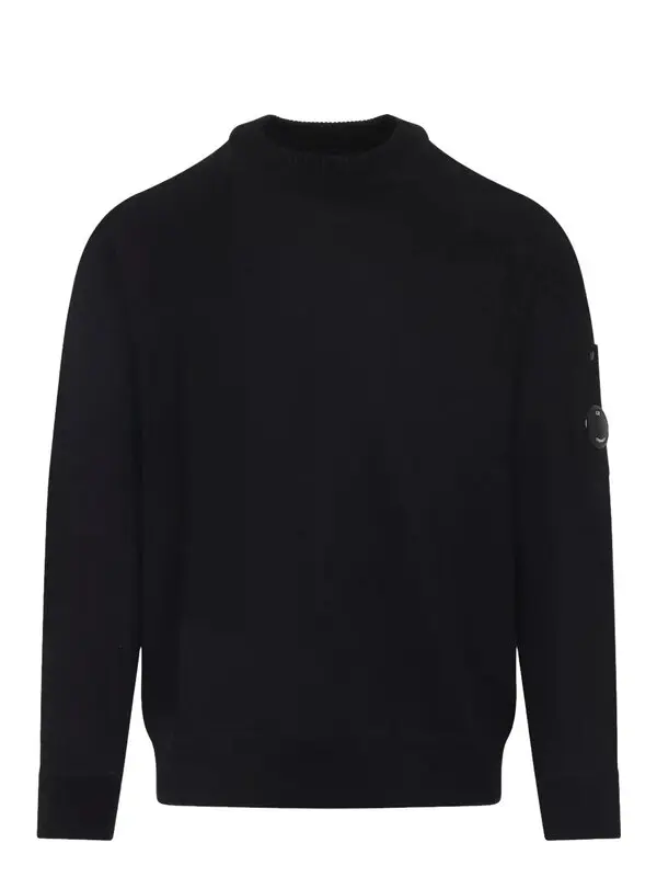 C.P. COMPANY Wool-blend Sweater With Pocket Detail - Black