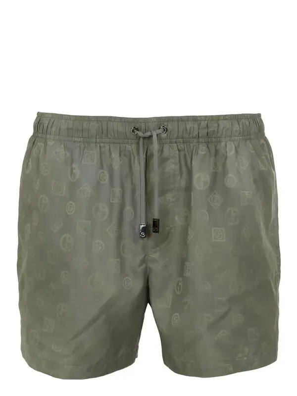 Giorgio Armani Logo-print Drawstring Shorts - Green