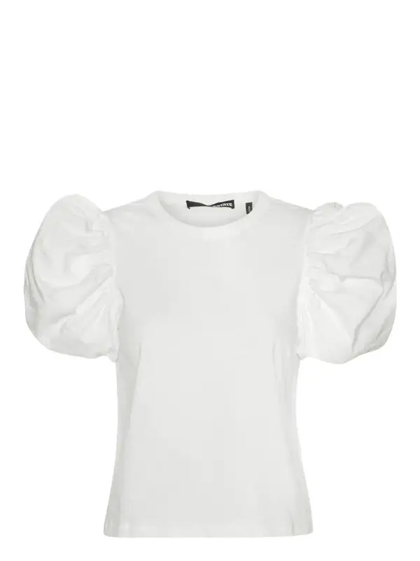 ROTATE BY BIRGER CHRISTENSEN Puff-sleeve T-shirt - White