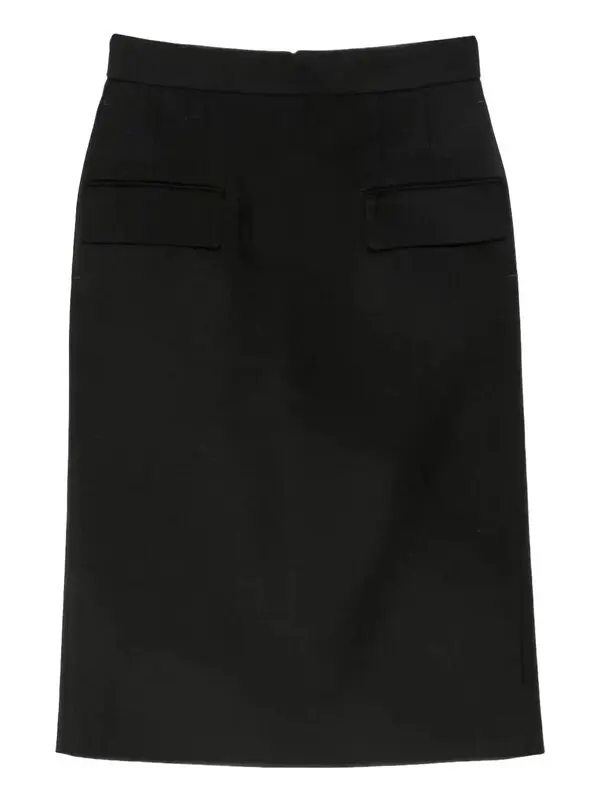 Alexander McQueen Pocket-detail Midi Skirt - Black