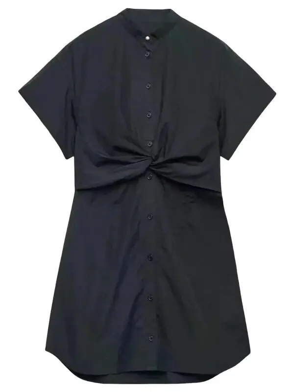 Rag & Bone Gretchen Twist-front Shirt Dress - Black