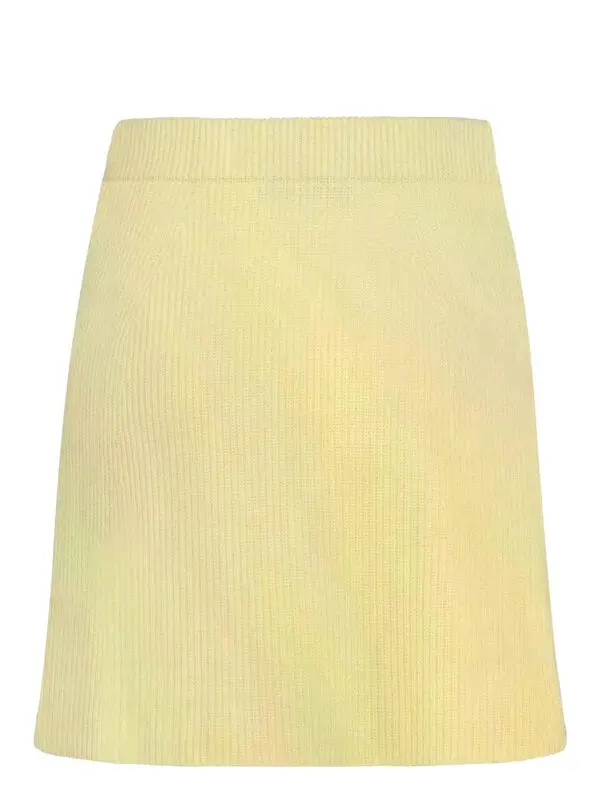 TELA Ribbed-knit Mini Skirt - Yellow