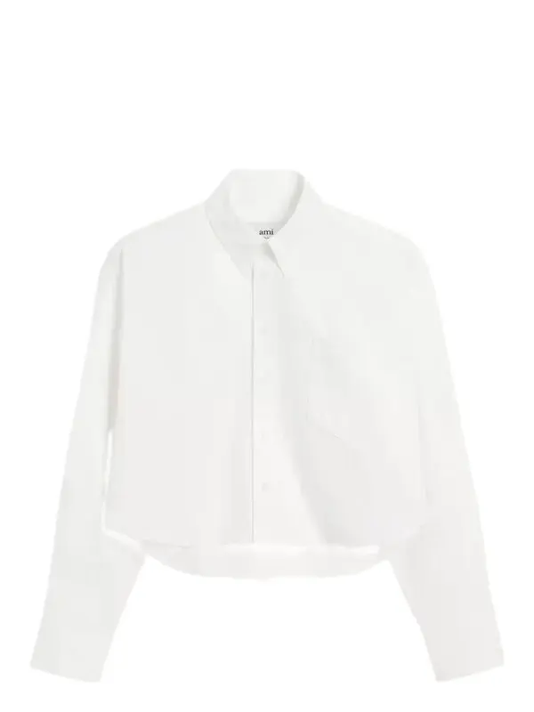 Ami De Coeur Cropped Shirt - White
