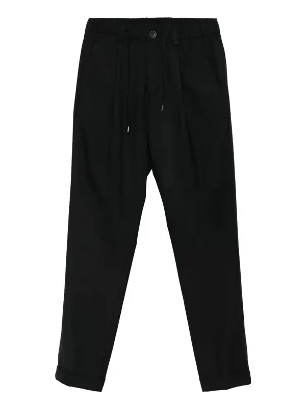 Herno Pleated Drawstring Trousers - Black