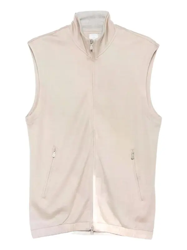 Eleventy Zip-front Vest - Neutrals