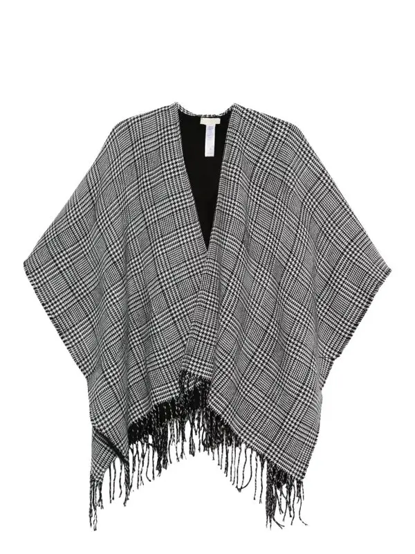 Liu Jo Houndstooth Cape - Black