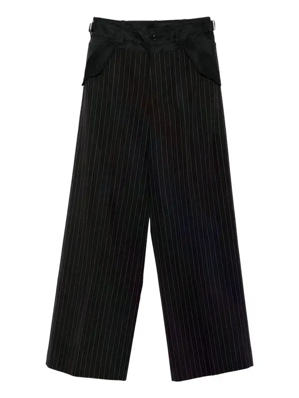 Sacai Pinstripe Pocket Trousers - Black