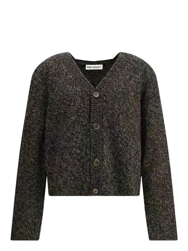 Our Legacy Academy V-neck Button Cardigan - Brown