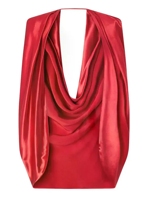 GENNY Draped Cape - Red