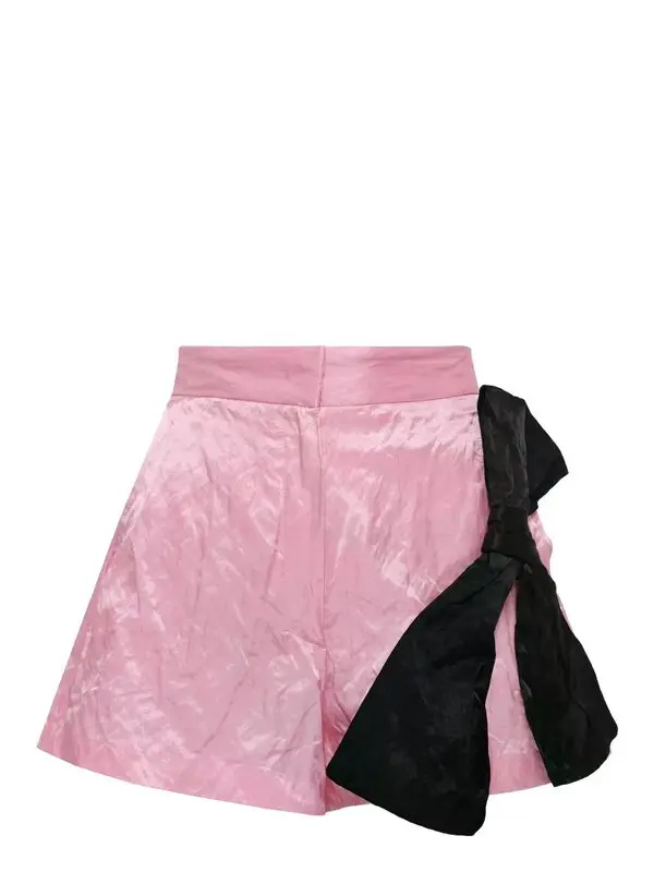 MSGM Bow-embellished Shorts - Pink