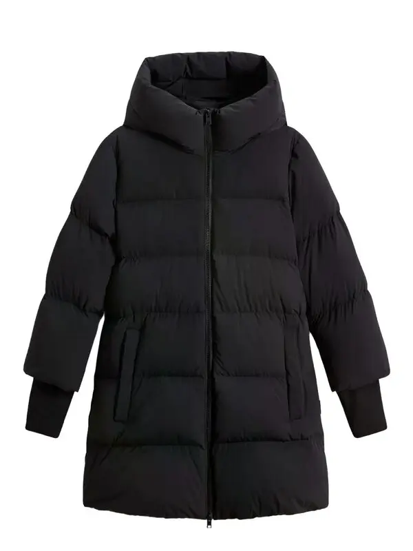 Woolrich Madison Hooded Oversized Coat - Black