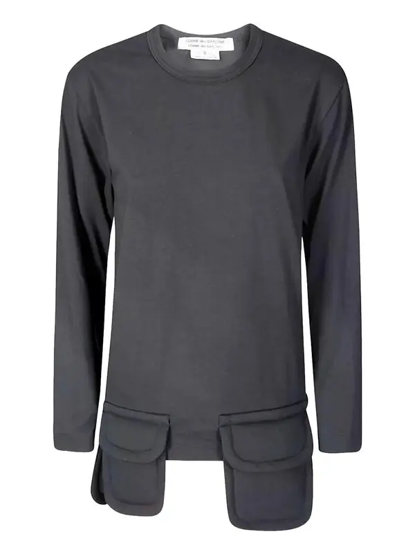 Comme Des Garçons Long-sleeve T-shirt With Pockets - Black
