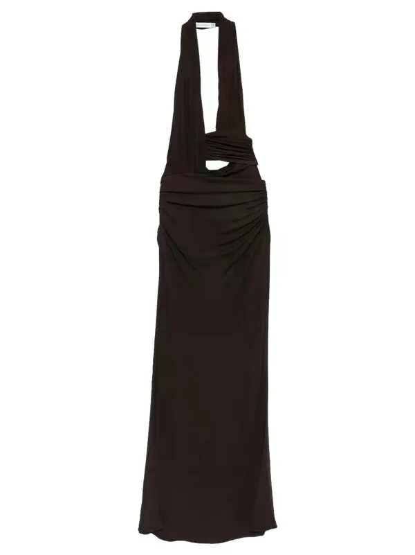 Christopher Esber Draped Cut-out Maxi Dress - Brown