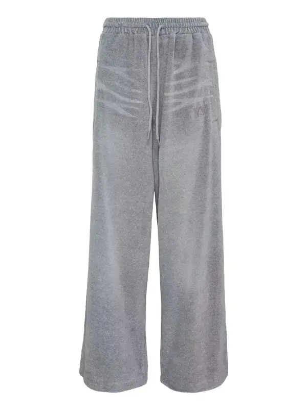 OPEN YY Velvet Texture Track Pants - Grey