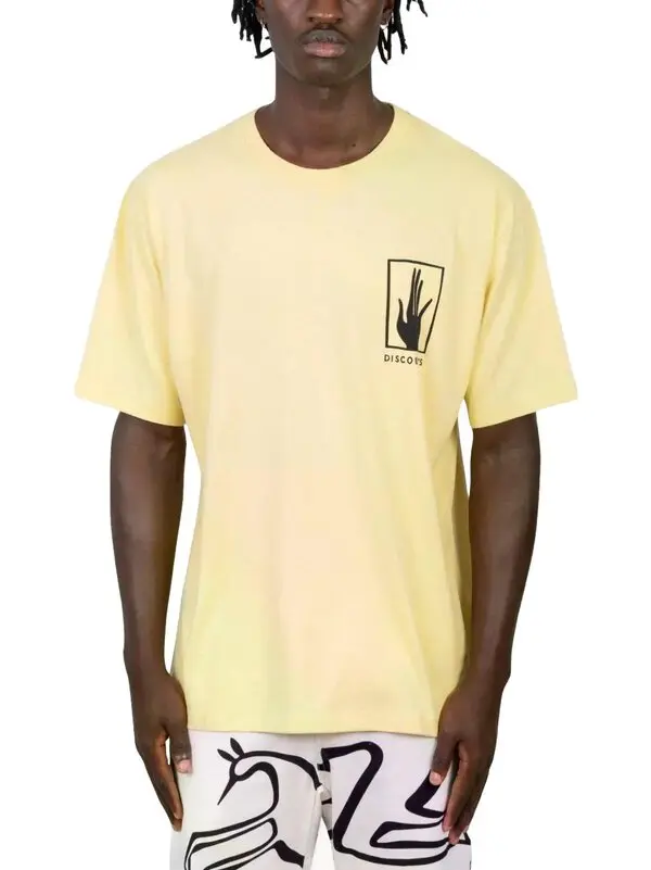 PARRA Graphic-print Cotton T-shirt - Yellow