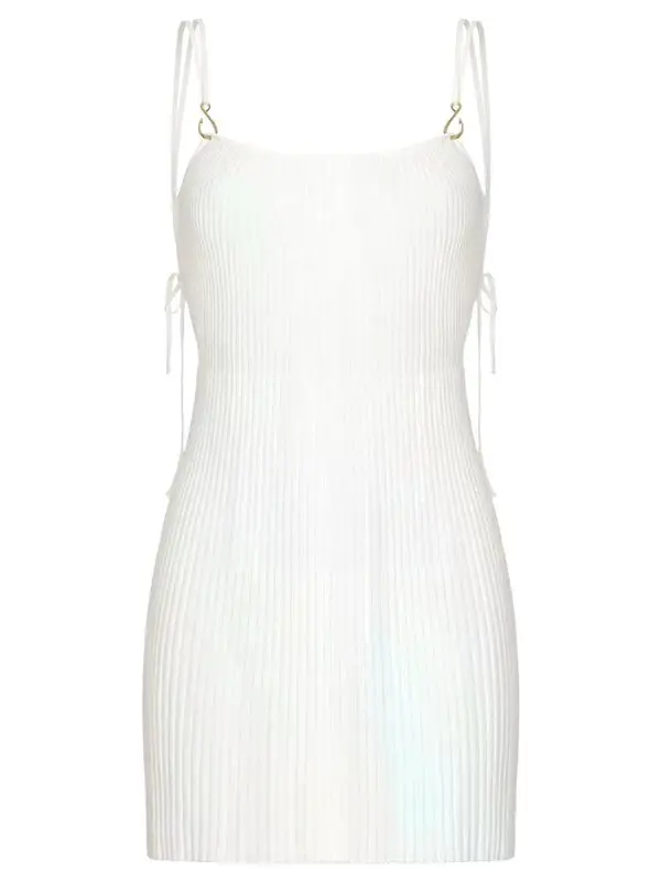 KOROBEYNIKOV Ribbed Mini Dress - White