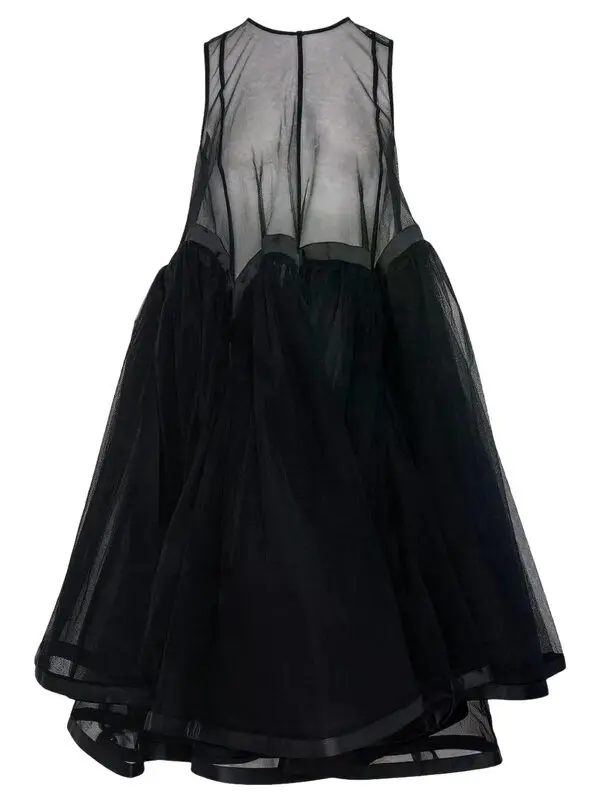 Noir Kei Ninomiya Tulle Layered Dress - Black