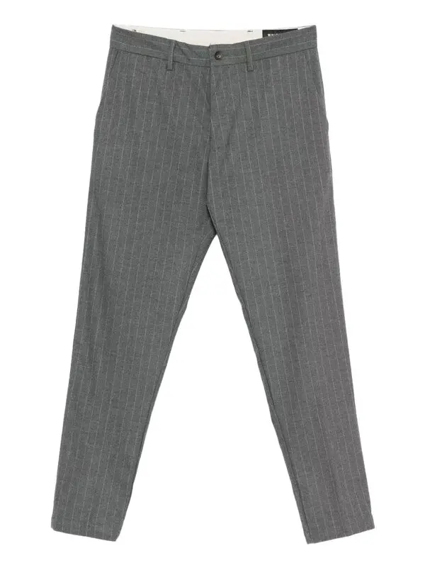WHITE SAND Pinstripe Trousers - Grey