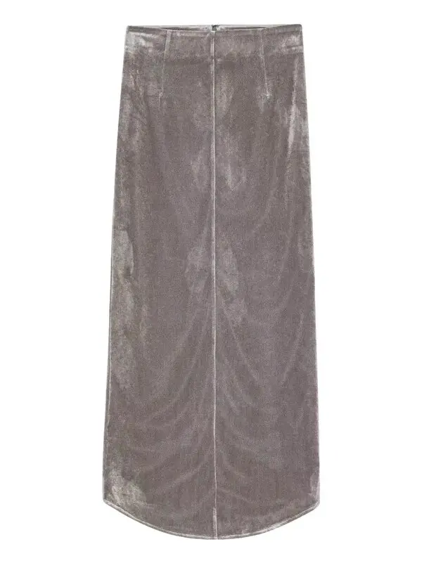 Remain Birger Christensen Asymmetric Midi Skirt - Grey