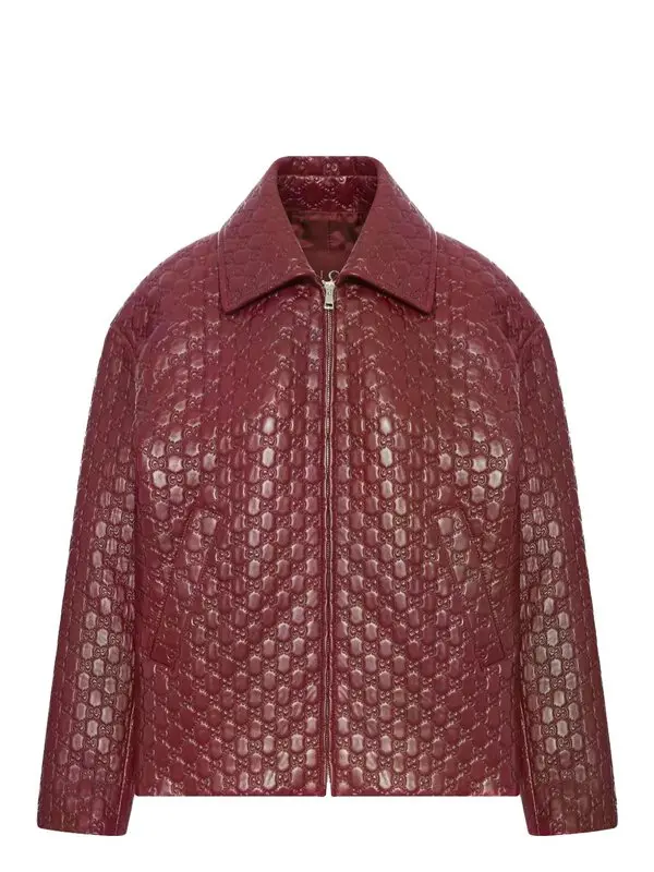 Gucci Gg Embossed Jacket - Red