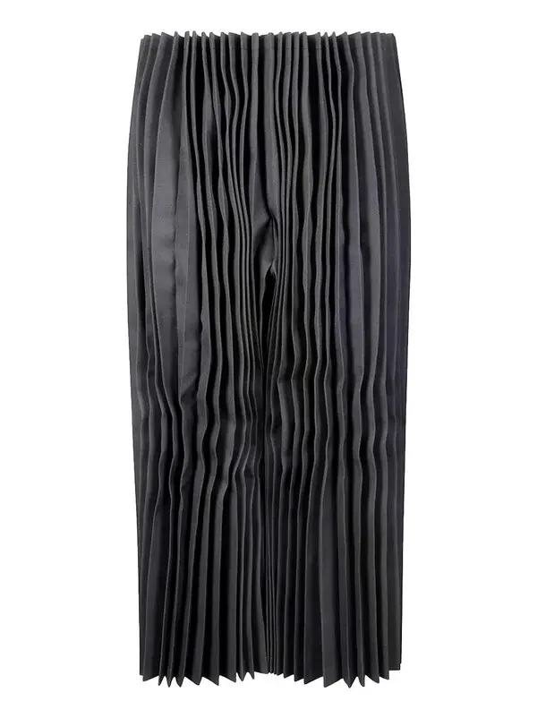 Comme Des Garçons Pleated Wide Leg Trousers - Black