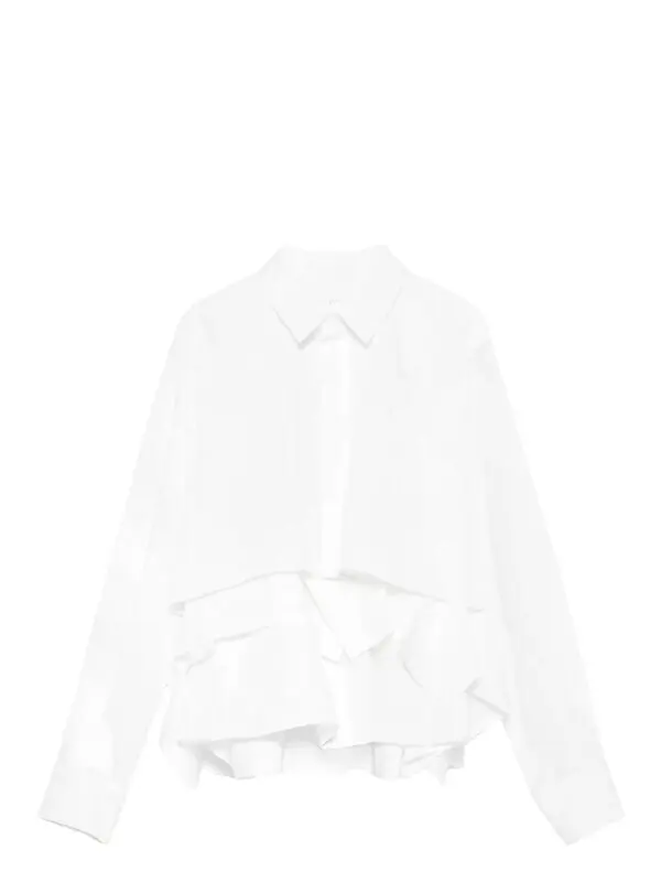 Sacai Ruffled Layered Shirt - White