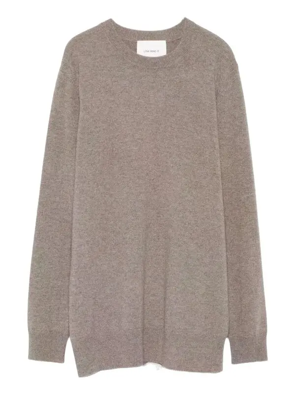 LISA YANG Round-neck Cashmere Sweater - Brown