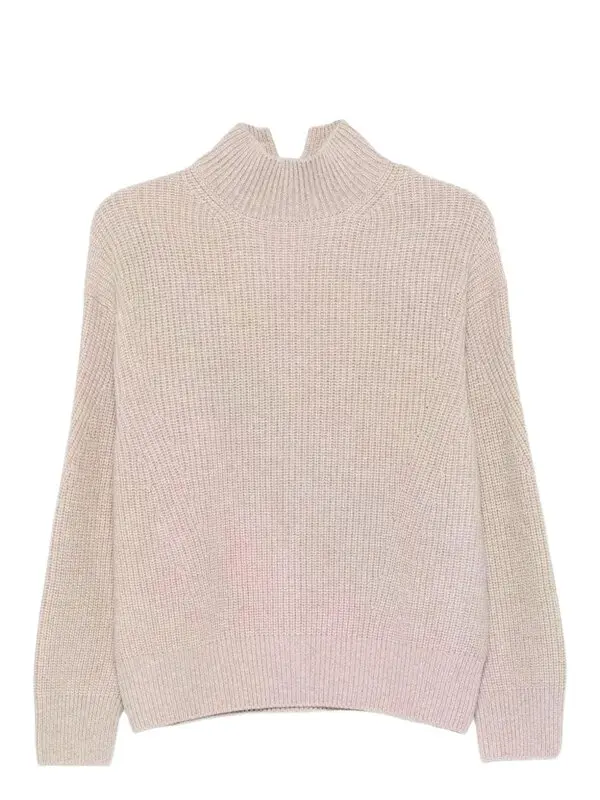 Agnona Ribbed High-neck Sweater - Neutrals