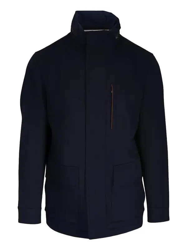 Paul & Shark High-neck Cashmere Coat - Blue