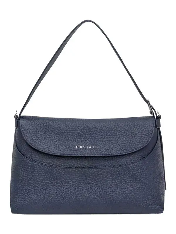 ORTIGNI Pebble-leather Shoulder Bag - Blue