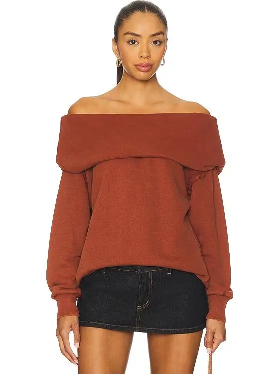 Free People X Revolve Off Chill Sweater - Brick