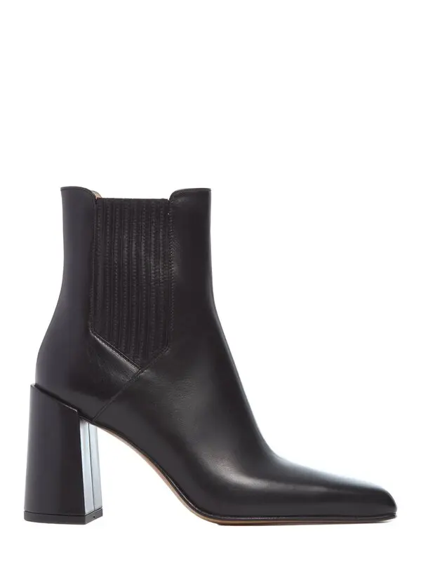 Gabriela Hearst Luke High Heel Ankle Boot In Leather - Black