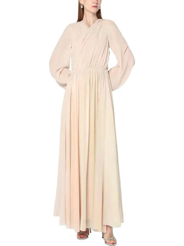 Alberta Ferretti Draped Maxi Dress - Pink