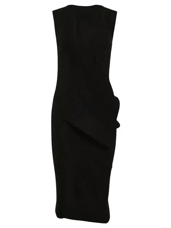 Rick Owens Babel Draped-detail Midi Dress - Black