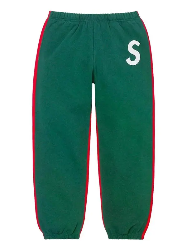 Supreme S Logo Track Pants - Green