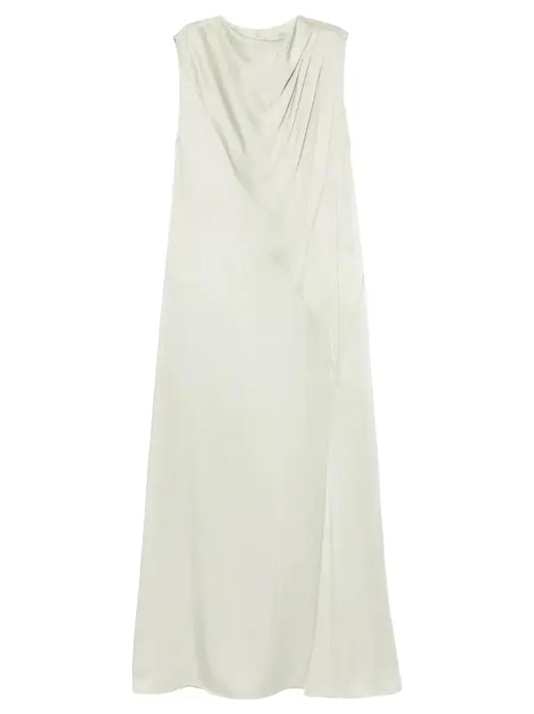 JIL SANDER Pleated Sleeveless Maxi Dress - Green