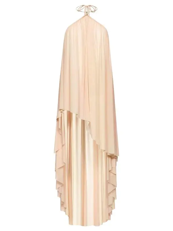 KOROBEYNIKOV Asymmetrical Halterneck Dress - Neutrals
