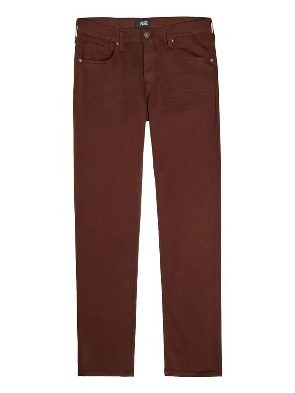 Paige Federal Slim Straight-leg Jeans - Dark Brown