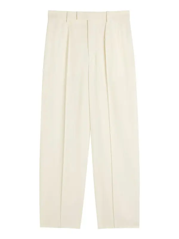 Wardrobe.NYC X Rhw Pintuck Wool Trousers - Ivory