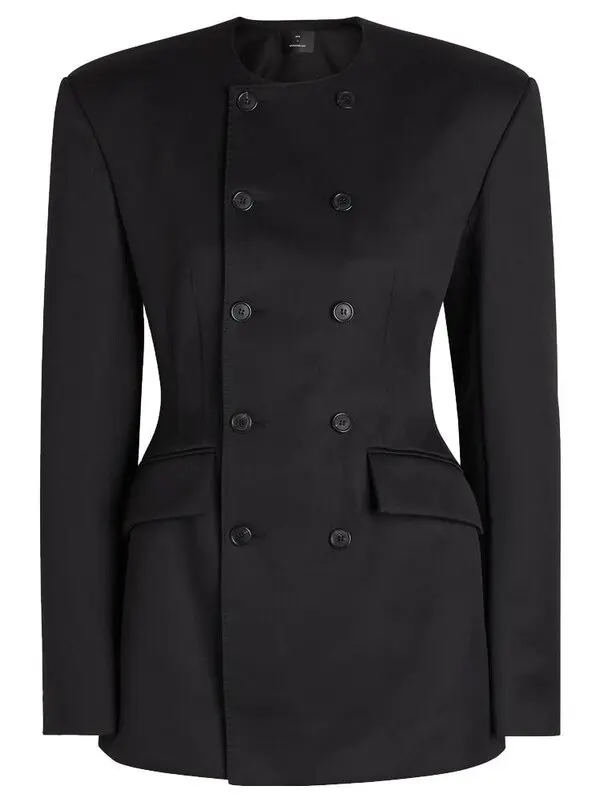 Wardrobe.NYC X Rhw Double-breasted Mini Blazer Dress - Black