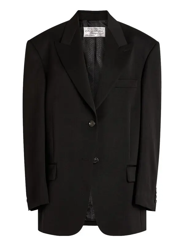 Acne Studios Wool Gabardine Blazer - Black