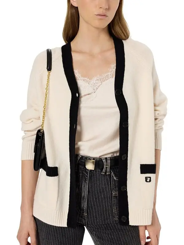 Gerard Darel Ester Wool Cardigan - Ecru