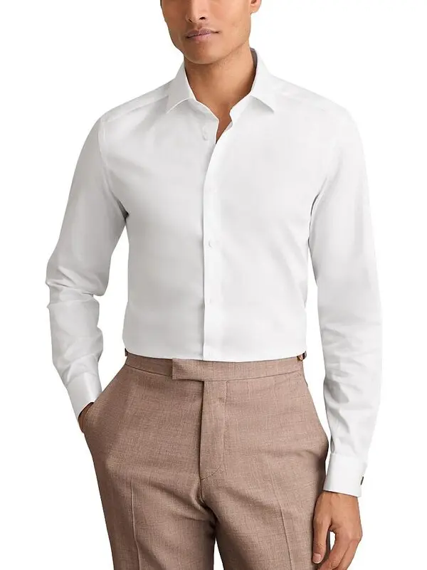 REISS Remote Slim Fit Dress Shirt - White