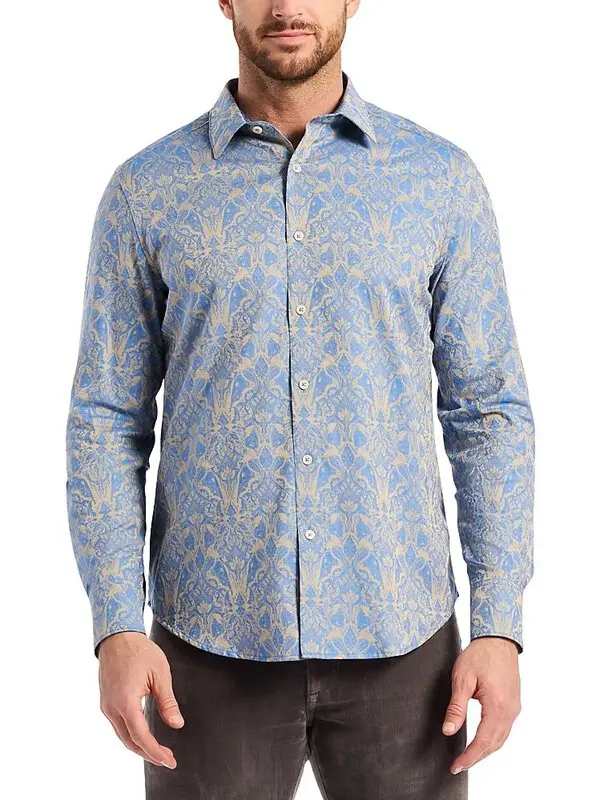 Robert Graham Highland Button Down Shirt - Khaki