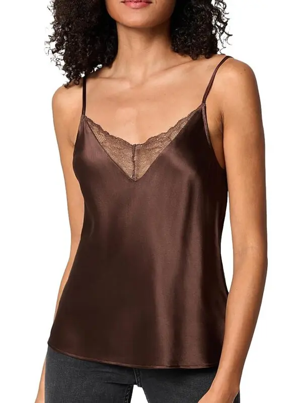 Lilysilk Lace Silk 2-in-1 Cami - Dark Brown