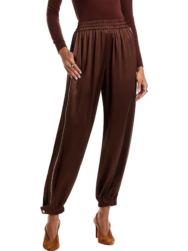 Co Articulated Vented Silk Pants - Moose