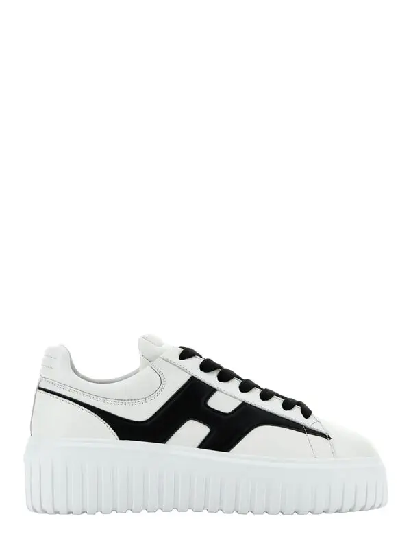 Hogan H-stripes Leather Sneakers - Black