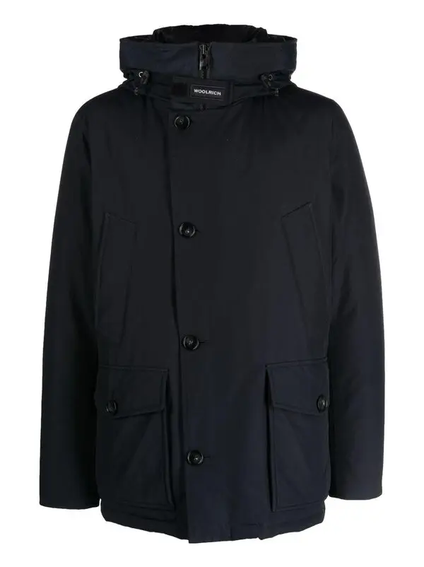 Woolrich Logo Parka - Blue